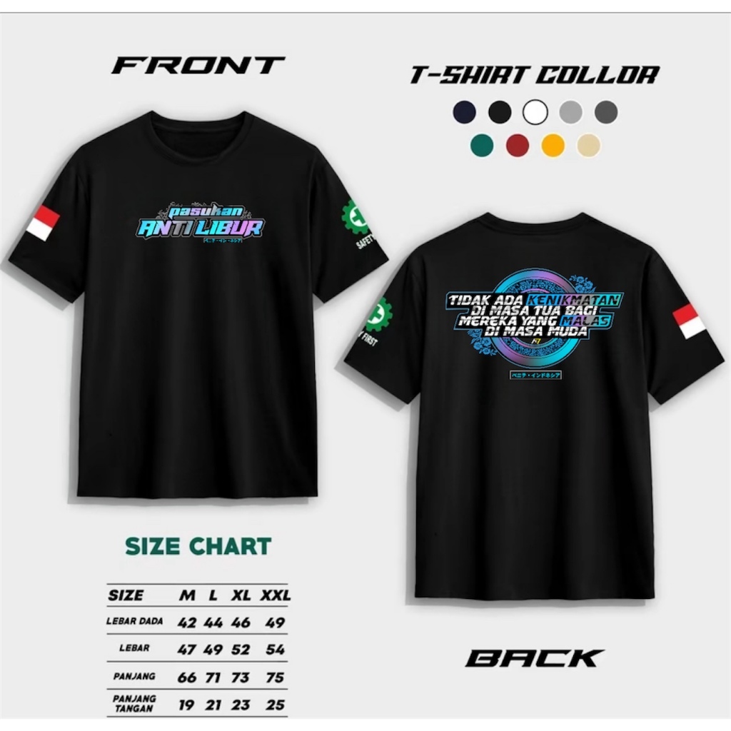 Jual Pasukan Anti Libur Vol.2 Kaos Pria Baju Distro Cowok | Shopee Indonesia