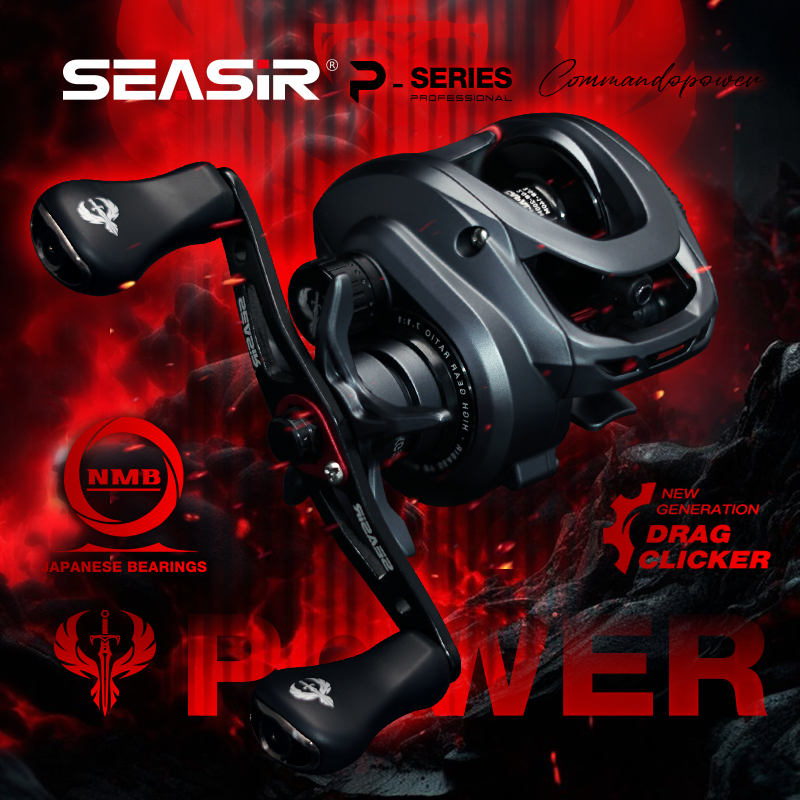 Jual [OFFICIAL] SEASIR COMMANDO POWER Reel Pancing Baitcasting, Saltwater Drag Clicker, High ...