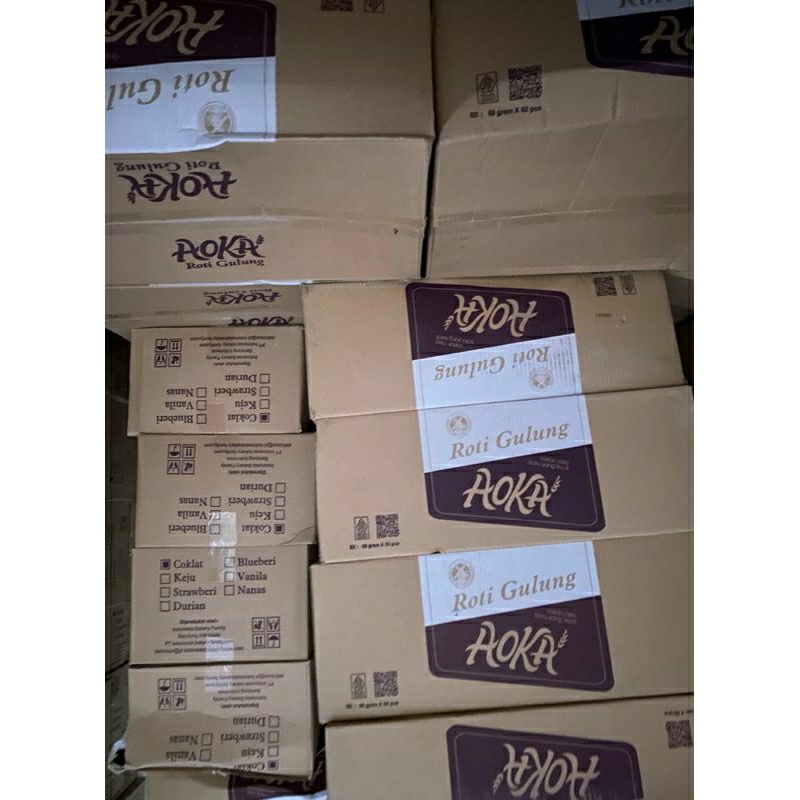 Jual Roti AOKA Gulung 1 Dus Isi 60 Pcs | Shopee Indonesia