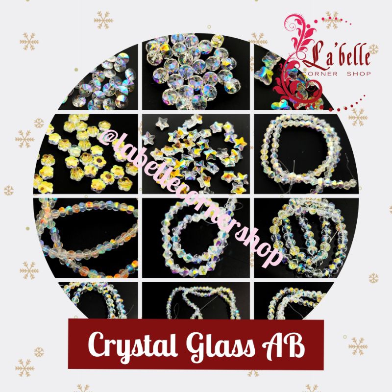 Jual Manik Crystal Glass/Kristal Kaca AB Kualitas Premium | Shopee ...