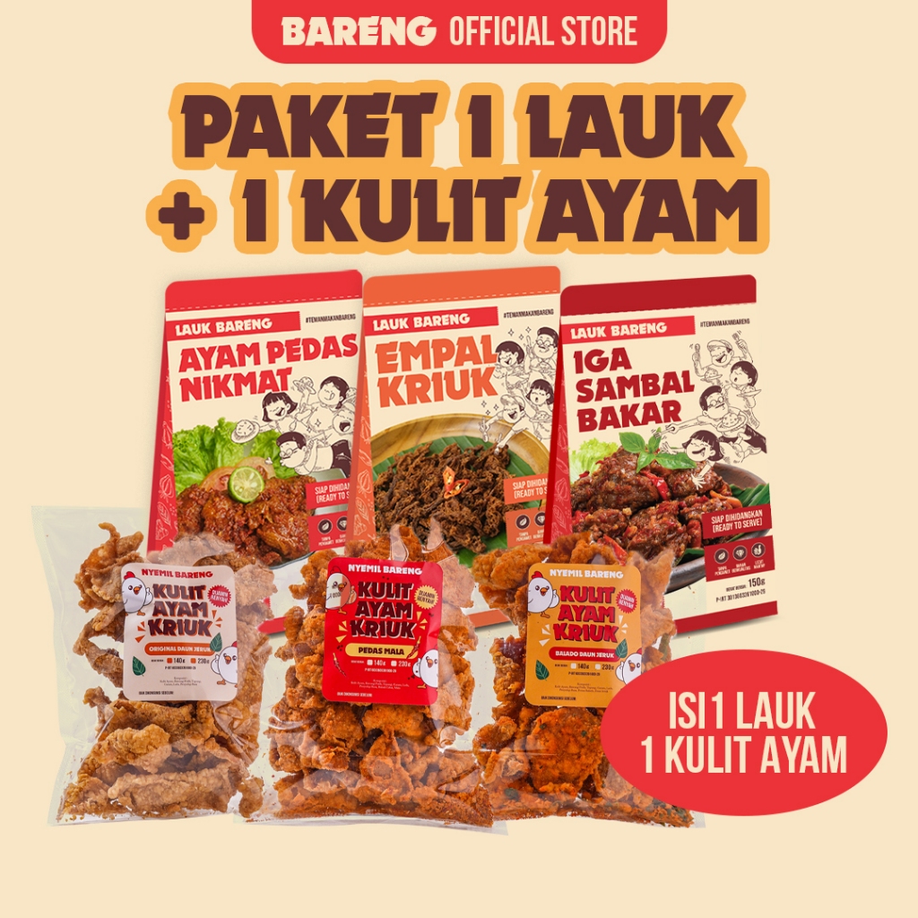 Jual Lahap Bareng - Paket 1 Lauk 1 Kulit Bebas Pilih | Shopee Indonesia