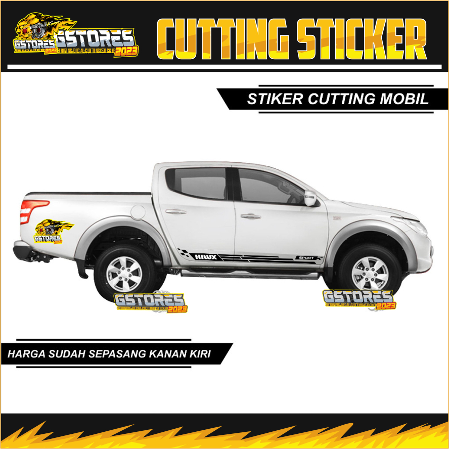 Jual Stiker mobil hilux triton 4x4 dmax stiker cutting list striping ...