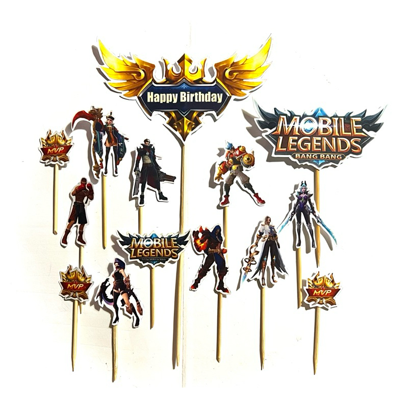 Jual Cake topper Mobile legends / hiasan kue mobile legend / league ...