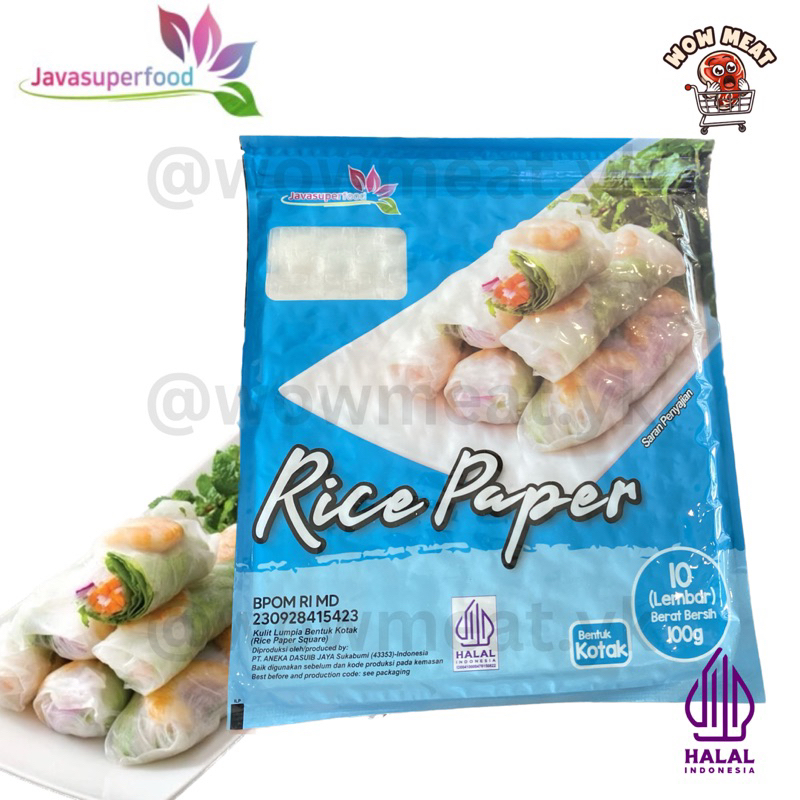 Jual Java Super Food Rice Paper / Kulit Lumpia Kotak 10 Lembar 100gr ...