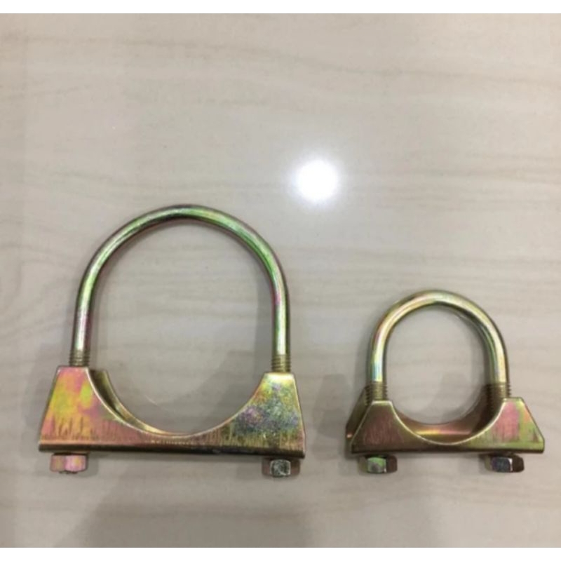 Jual klem knalpot 1 inchi / U bolt / klem pipa ex haust clamp klem besi ...