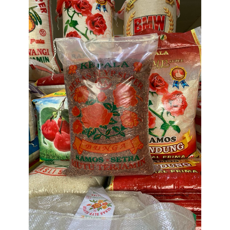 Jual beras merah cap bunga 5lt 5kg 10kg termurah | Shopee Indonesia