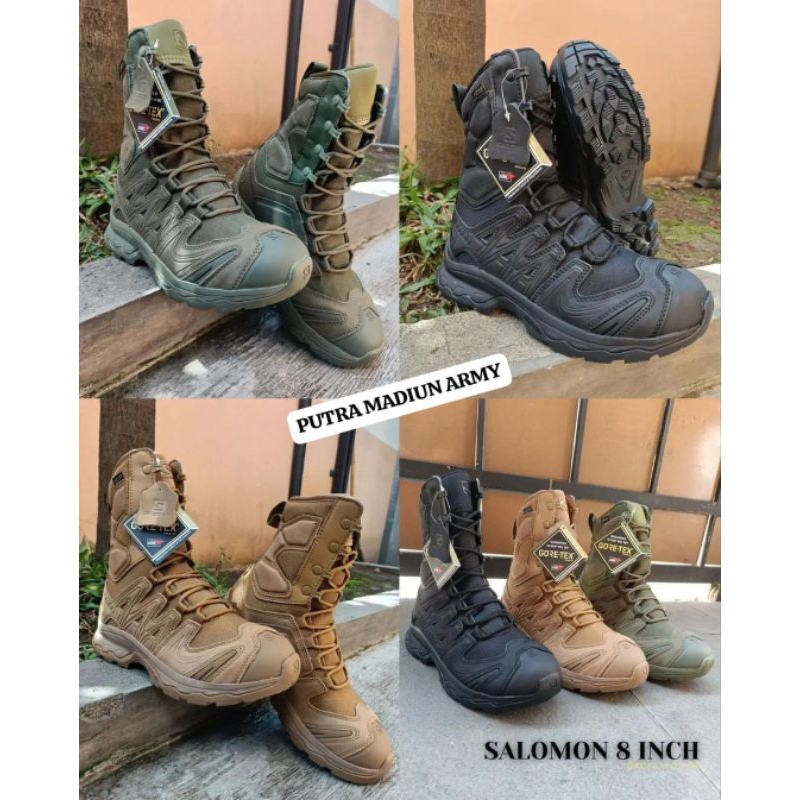 Jual Sepatu Salomon Hitam, Hijau, Crem / Sepatu PDL Salomon XA Forces 8 ...
