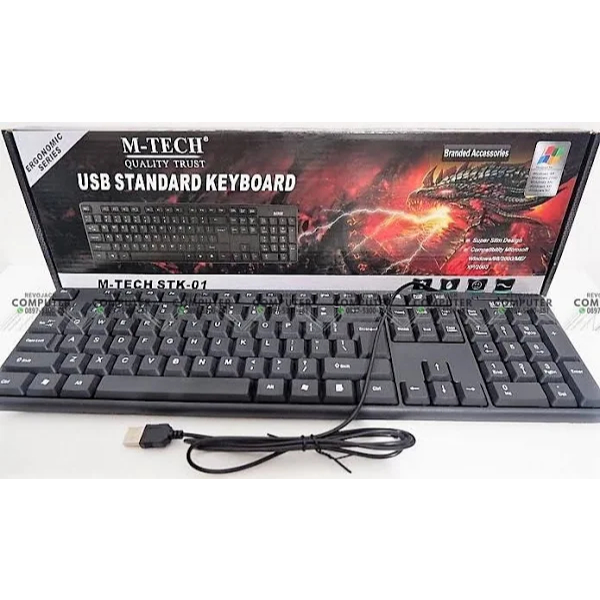Jual Keyboard Standard M-Tech STK-01 USB Wired Kabel Keyboard Mtech ...