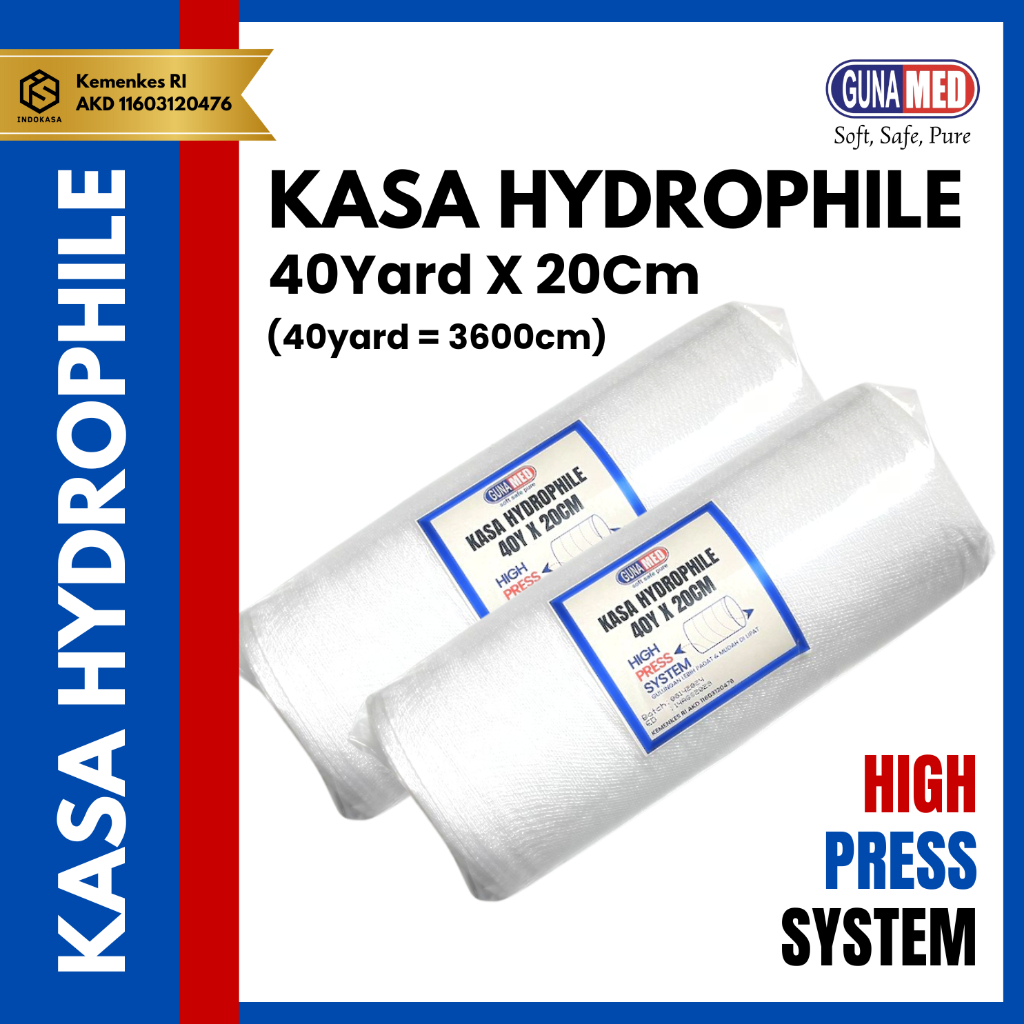Jual GUNAMED KASA HIDROFIL 40Yard X 20Cm / KASA STERIL / KASA ROLL ...