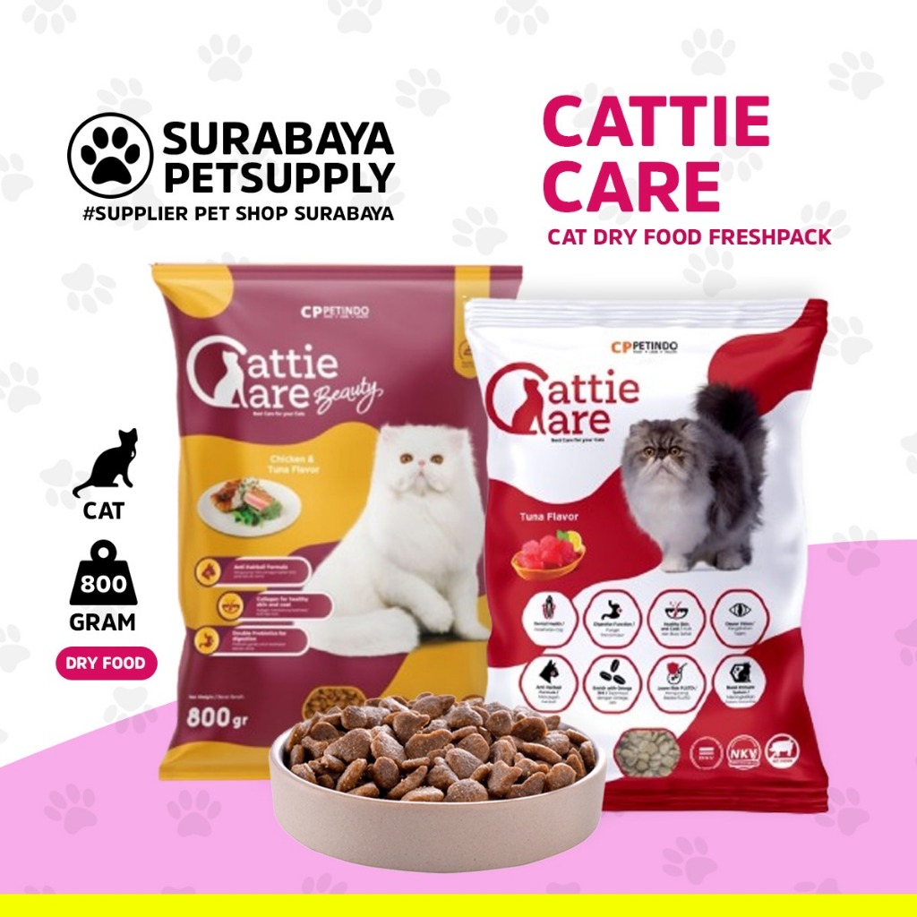 Jual Cattie Care dryfood 800 gram - cattie care beauty - cattie care ...