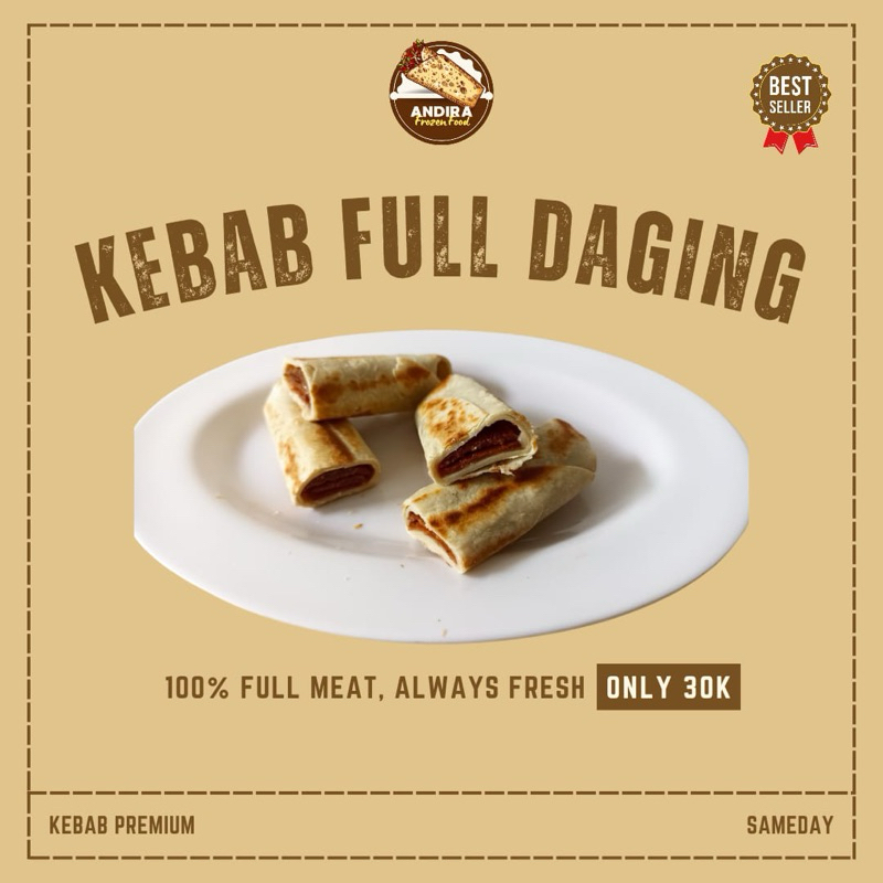 Jual Kebab Frozen Ori Kebab Full Daging isi 6pcs | Shopee Indonesia