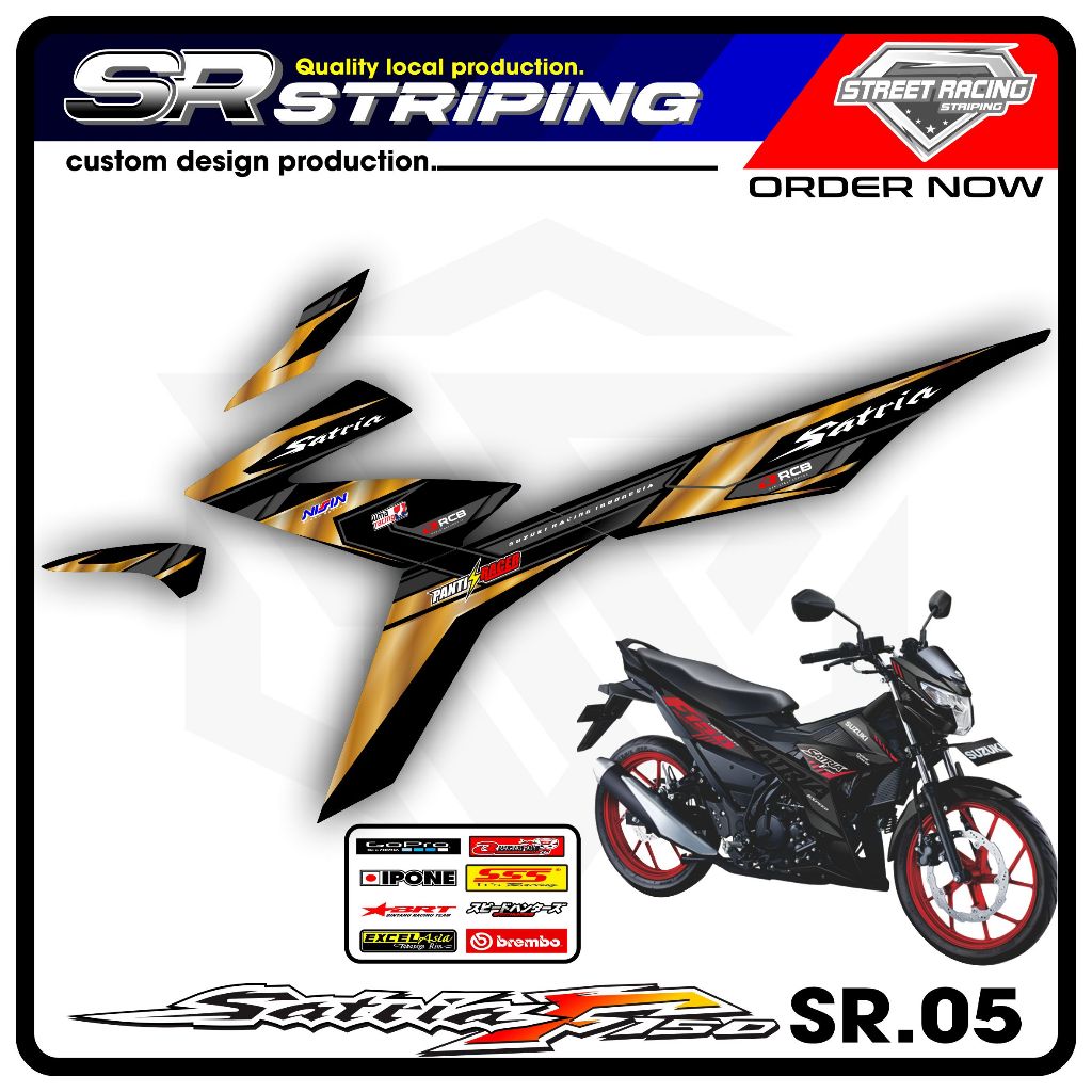 Jual Stiker Striping Satria Injeksi - Sticker Variasi Motor Satria ...