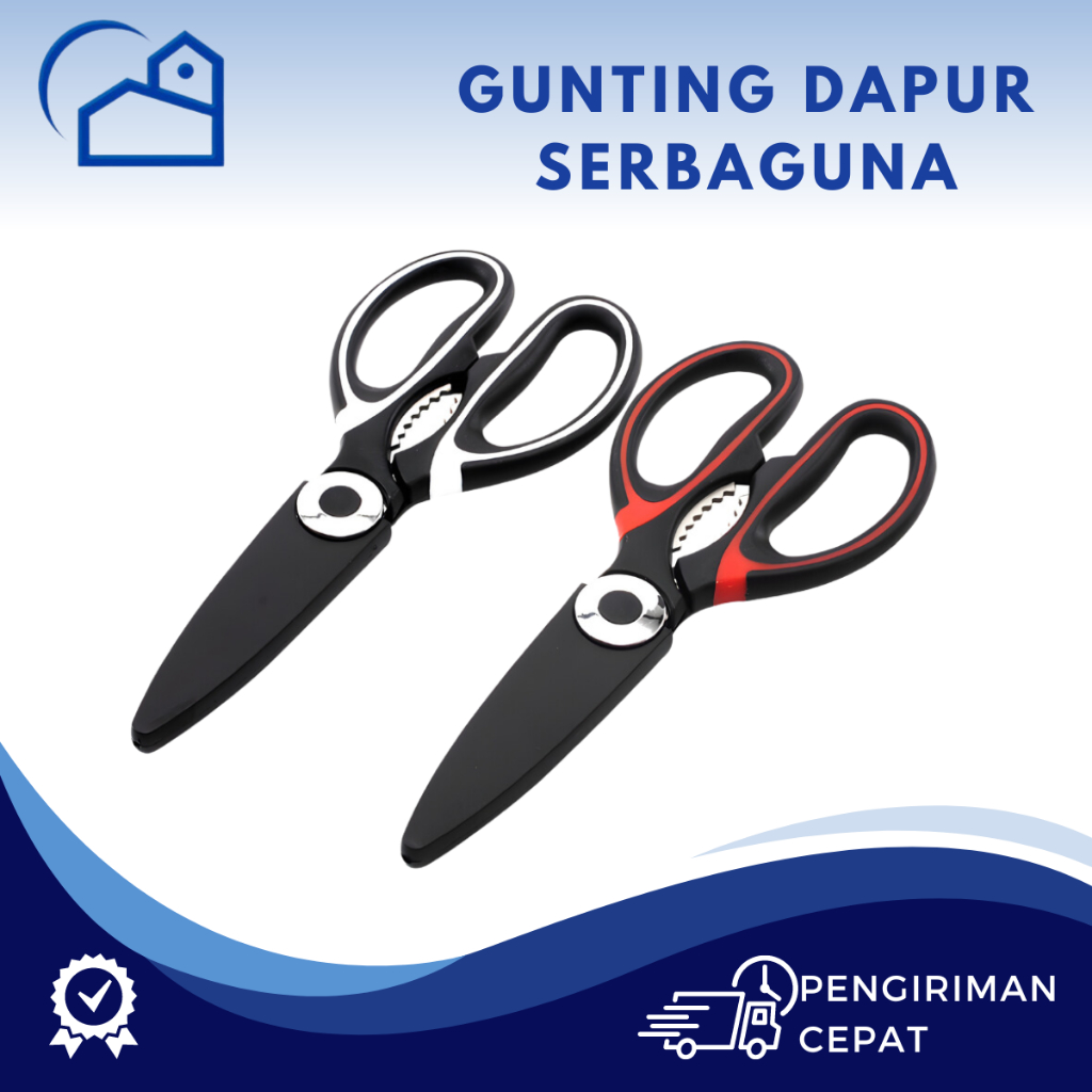 Jual Gunting DAPUR Multifungsi Gunting Ayam Ikan Daging Sayur buah ...