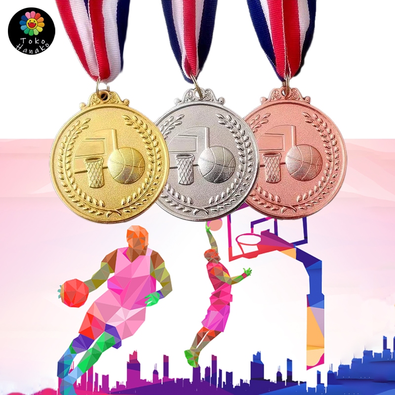 Jual Medali Peringatan Desain Piala Bola Basket Penghargaan Anak Warna ...