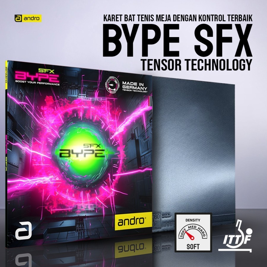 Jual Karet Bat Tenis Meja Pingpong Andro Bype SFX Soft Sponge Germany Rubber | Shopee Indonesia