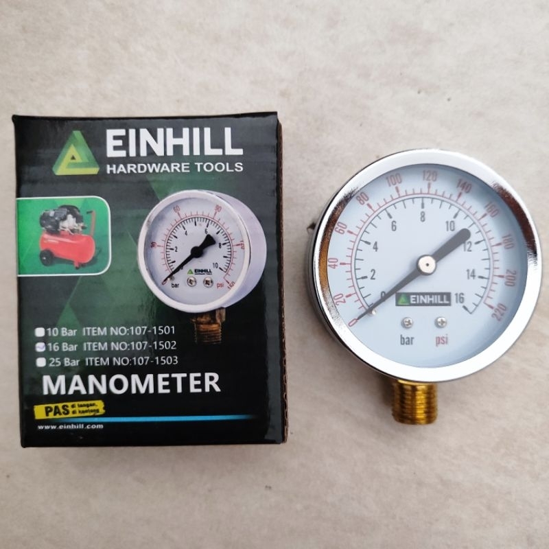 Jual Manometer Presure Pressure Gauge Ukuran Angin Meter Meteran ...