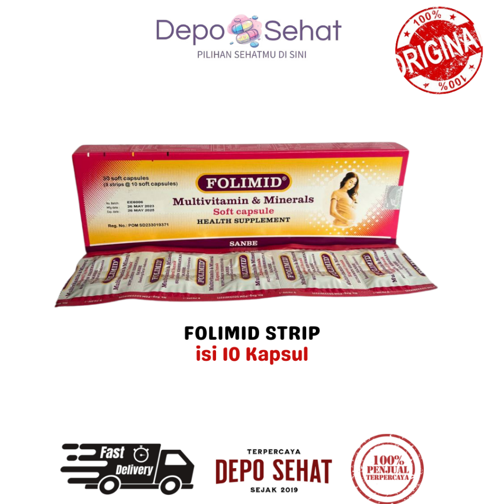 Jual FOLIMID STRIP MULTIVITAMIN DAN MINERAL IBU HAMIL | Shopee Indonesia
