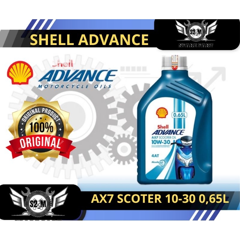 Jual Oli Shell Advance Ax7 Matic 0,65 Liter 10W 30 Oli Motor Matic ...