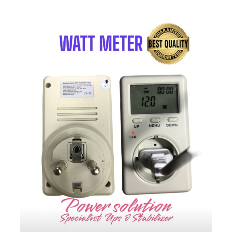 Jual Watt Meter / Alat pengukur pemakaian listrik Model colokan dengan ...