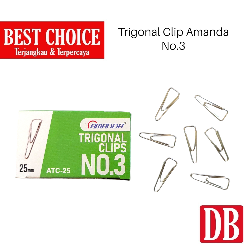 Jual Paper Clip / Trigonal Klip Kertas Kecil no. 3 Amanda (1pak ...