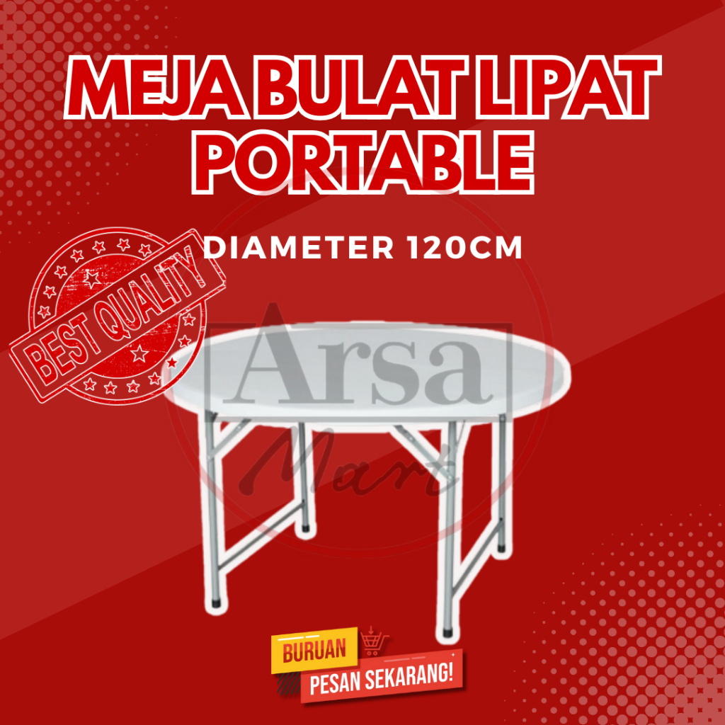 Jual Meja Bulat Portable Meja Jualan Meja Dagang Meja Makan Meja Kantor ...