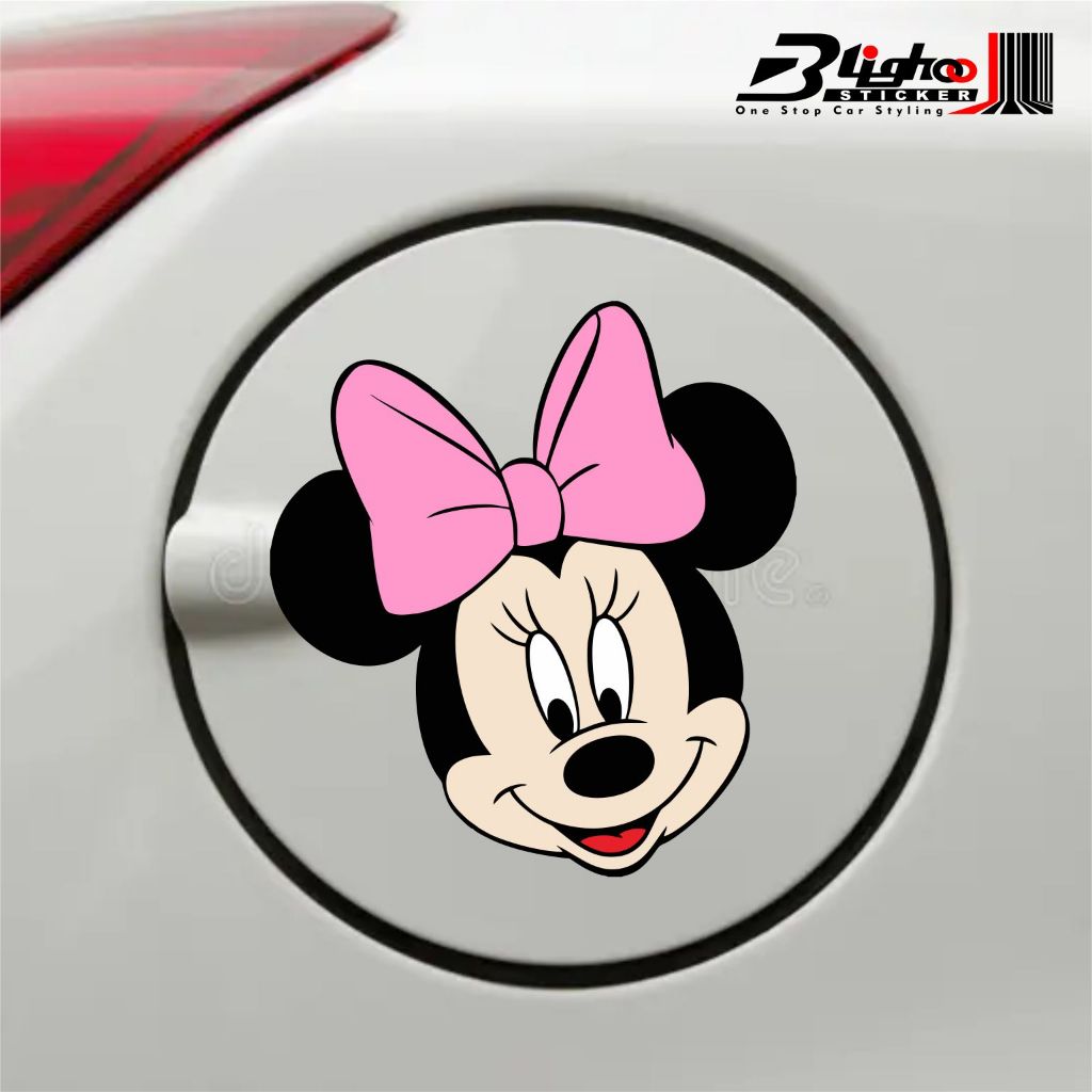 Jual BLIGHOO - CUTTING STICKER MINNIE MOUSE SMILE TANGKI MOBIL LUCU ...