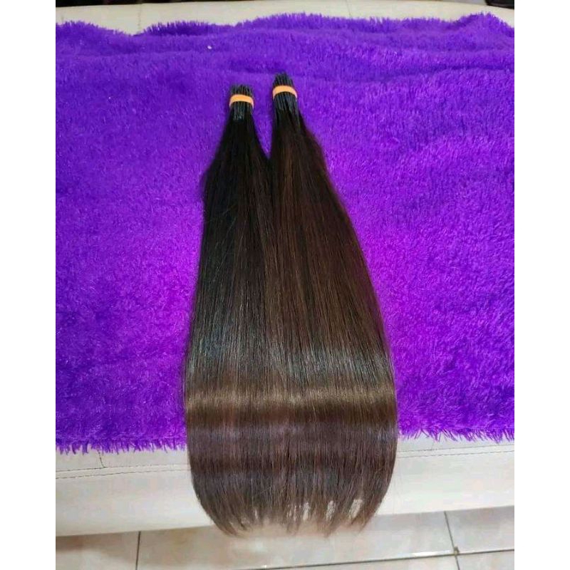Jual Rambut sambung/Hair extension warna dark brown panjang 60 cm ...