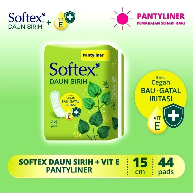 Jual [READY] Softex Daun Sirih Pantyliner 15 cm 44 pcs daily Pantyliner ...