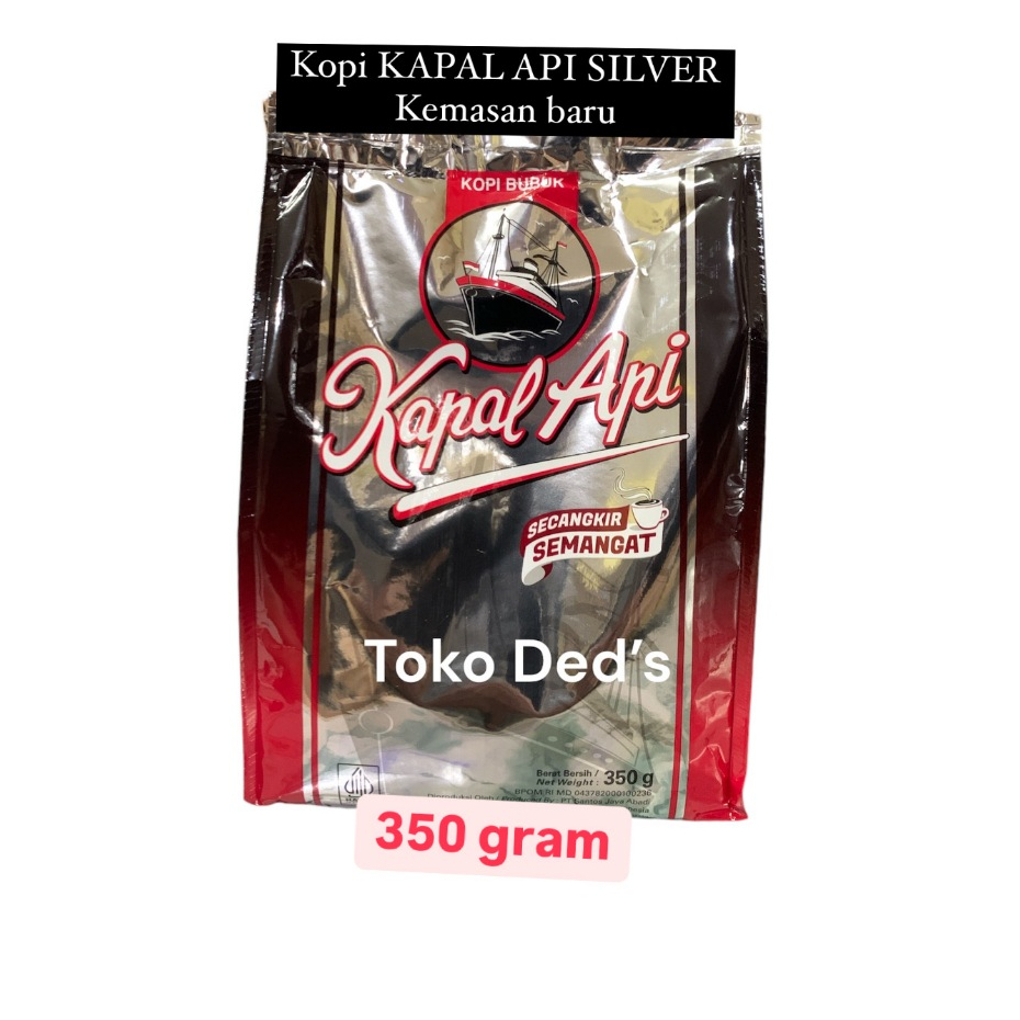 Jual Kapal Api Silver kopi bubuk 350gram tanpa gula | Shopee Indonesia