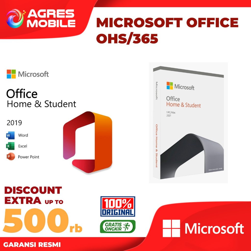 Jual OFFICE HOME STUDENT 2019 ORIGINAL LIFETIME | MICROSOFT OFFICE 365 ONE YEAR / THREE YEARS ...