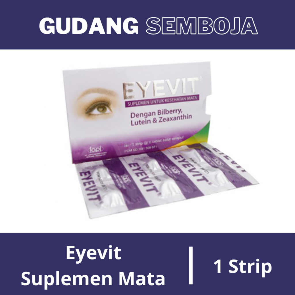 Jual Eyevit Strip Isi 6 Tablet Suplemen Vitamin Mata Minus / Suplemen ...
