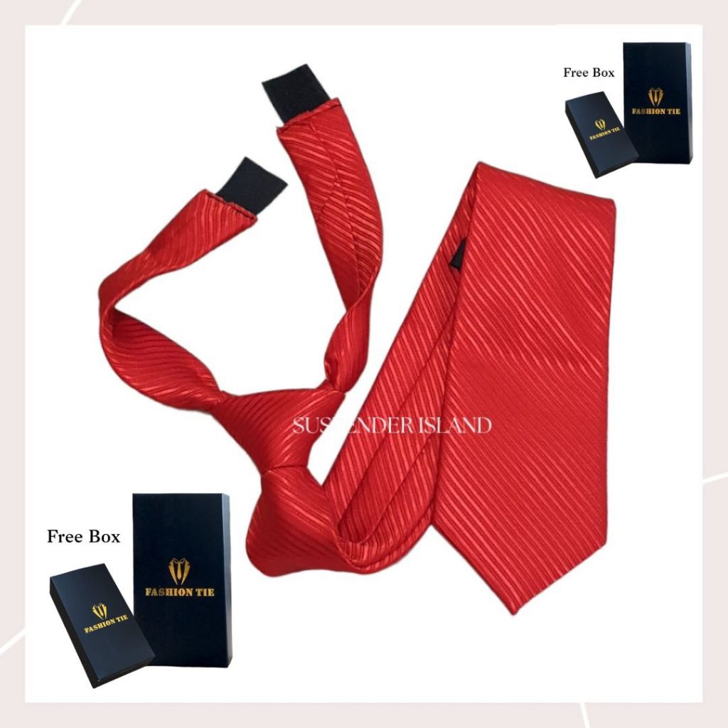 Jual SI - Dasi Instant Salur Pakai Velcro Atau Prepetan Import Free Box ...