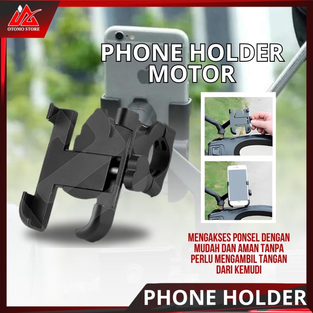 Jual HOLDER HP Motor Besi Stang Stand Holder HP Di Spion Besi | Shopee Indonesia