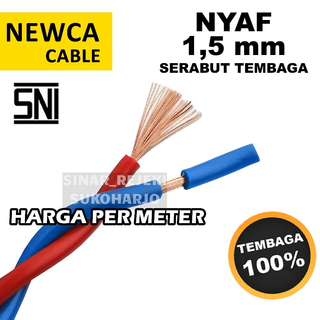 Jual Kabel NYAF 1,5mm Serabut Kabel Body Serabut NYAF 1 x 1,5 mm Listrik Harga Per Meter ...