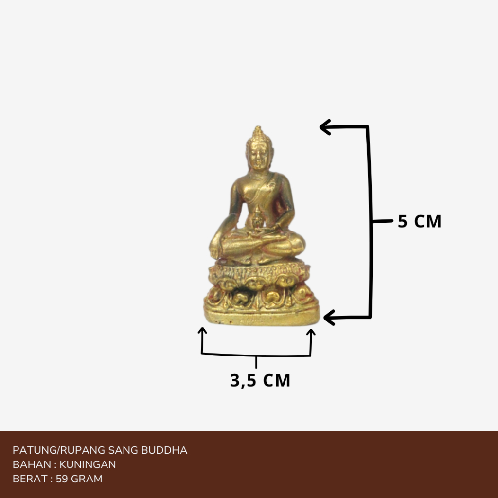 Jual Patung/Arca/Rupang Sang Buddha Thailand Bahan Kuningan | Shopee ...