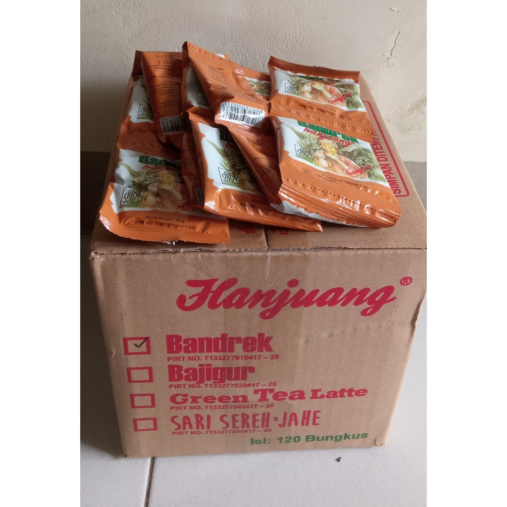 Jual Bandrek Original Hanjuang Kemasan Renteng 1 dus isi 120 sachet/12 ...