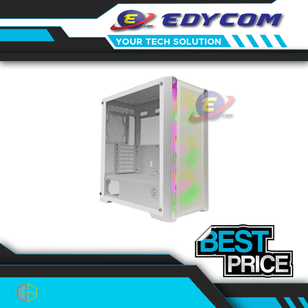 Jual Case Cube Gaming Silka Mesh White - ATX Tempered Glass | Shopee Indonesia
