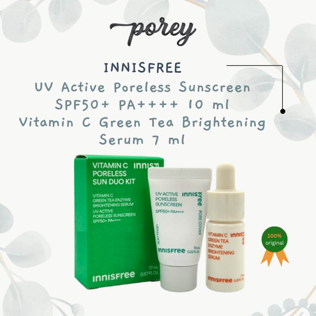 Jual INNISFREE VITAMIN C PORELESS SUN DUO KIT UV Sunscreen Vitamin C ...