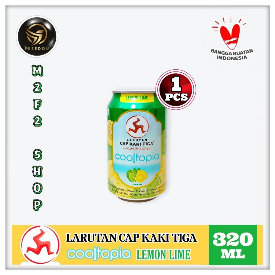 Jual Larutan Penyegar Cap Kaki Tiga Cooltopia Lemon Lime Can | Jeruk Nipis Kaleng - 320 ml ...