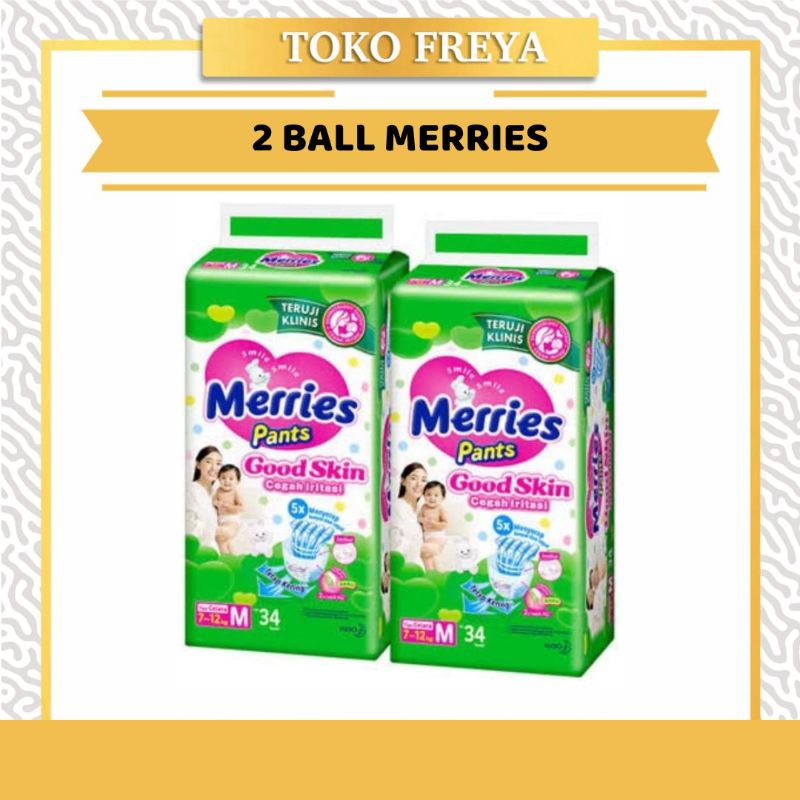Jual [2 Ball] Merries Good Skin Pants Nbs40 M32 L28 XL26 XXL26 Bundling ...