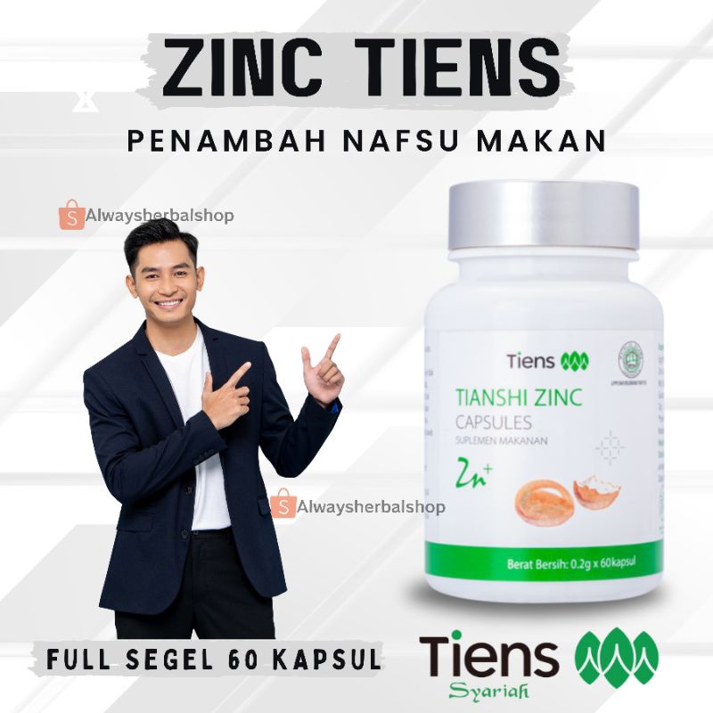 Jual Tianshi Zinc Penggemuk Badan Tiens Ampuh Zinc Capsule 100% ...