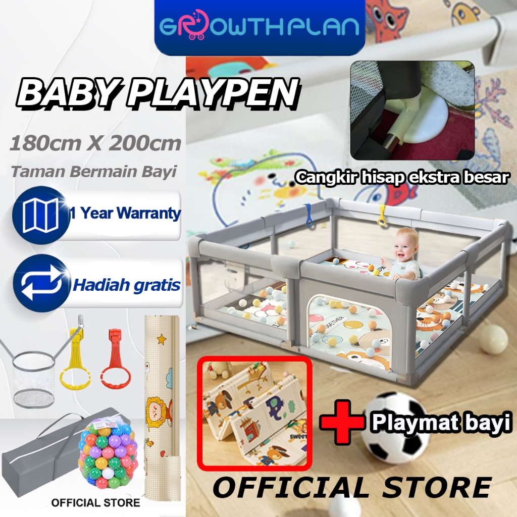 Jual Baby fance pagar bayi 180*200CM Playpen Pagar Kasur Pengaman Baby ...