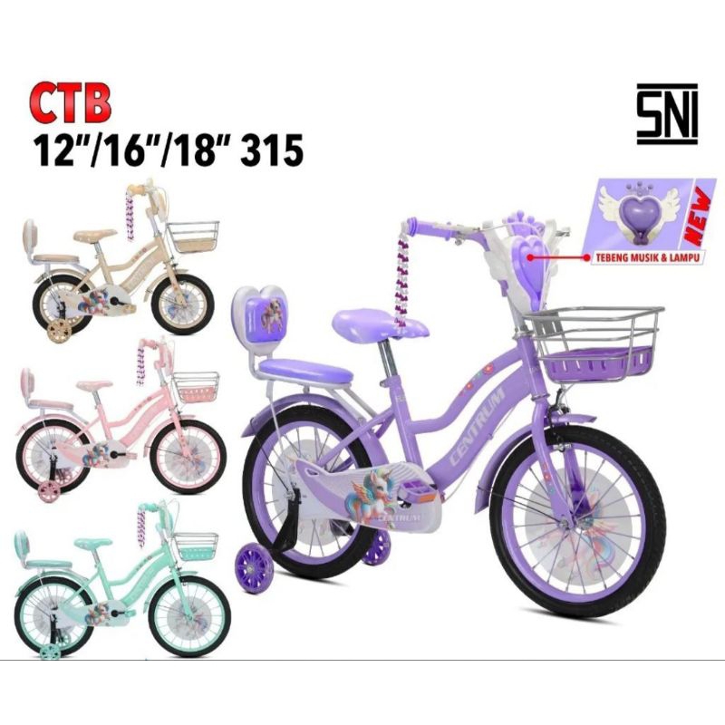 Jual Sepeda anak roda 4 CENTRUM 315 12inch 16inch 18inch | Shopee Indonesia