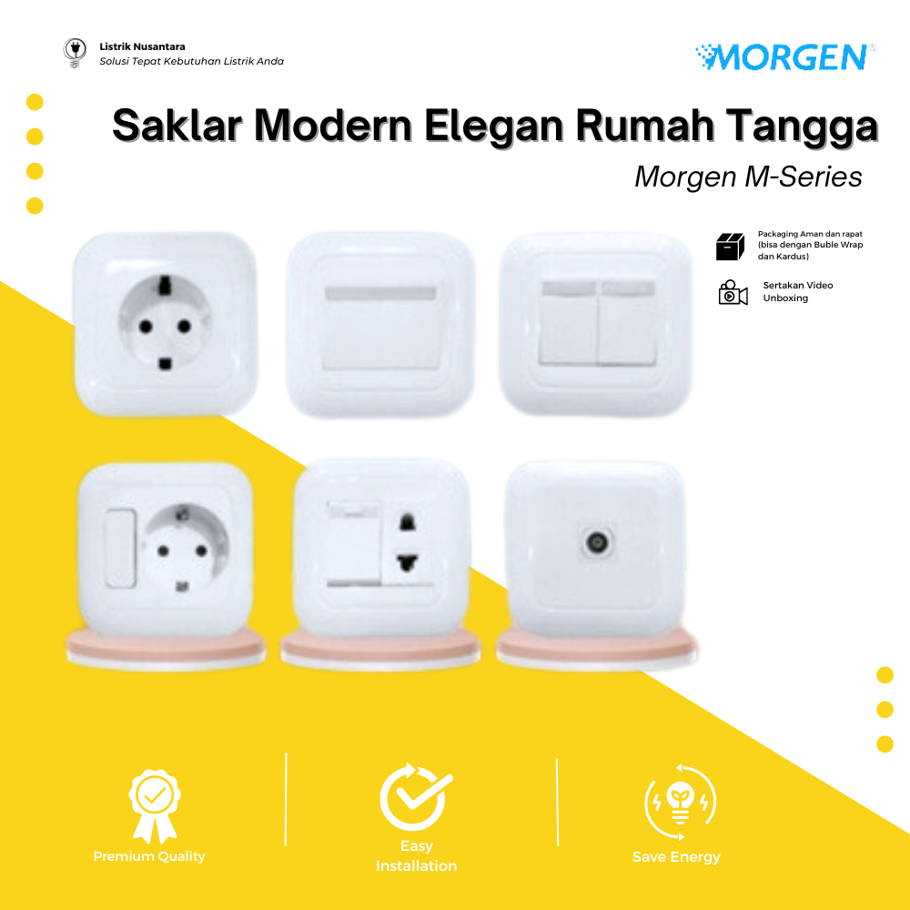 Jual Saklar Modern dan Elegen untuk Rumah Tangga Kantor | Glossy Morgen ...