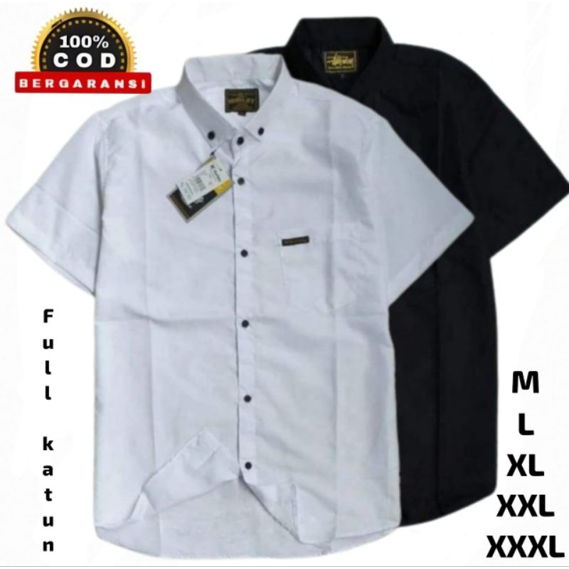 Jual Kemeja Pria Lengan Pendek Polos Hem Pria Baju Kemeja Lengan Pendek | Shopee Indonesia