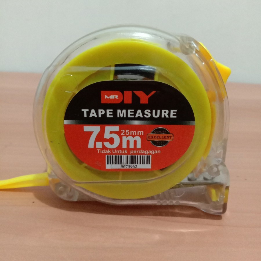 Jual Mr DIY Tape Measure 7.5m x 25mm Dilengkapi Ukuran dalam Feet 25 ...