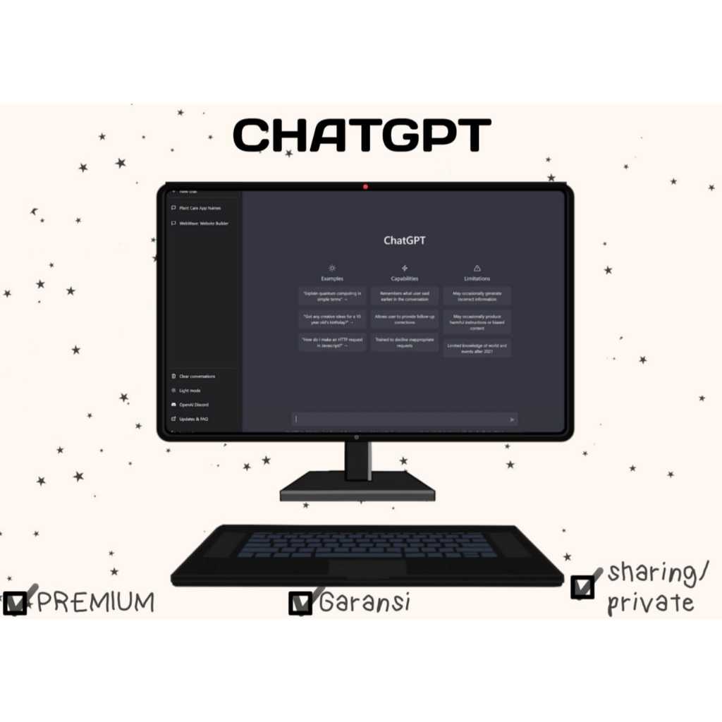 Jual CHATGPT /\ ChatGPT Ai Premium 4. 1 Tahun All Device | Shopee Indonesia