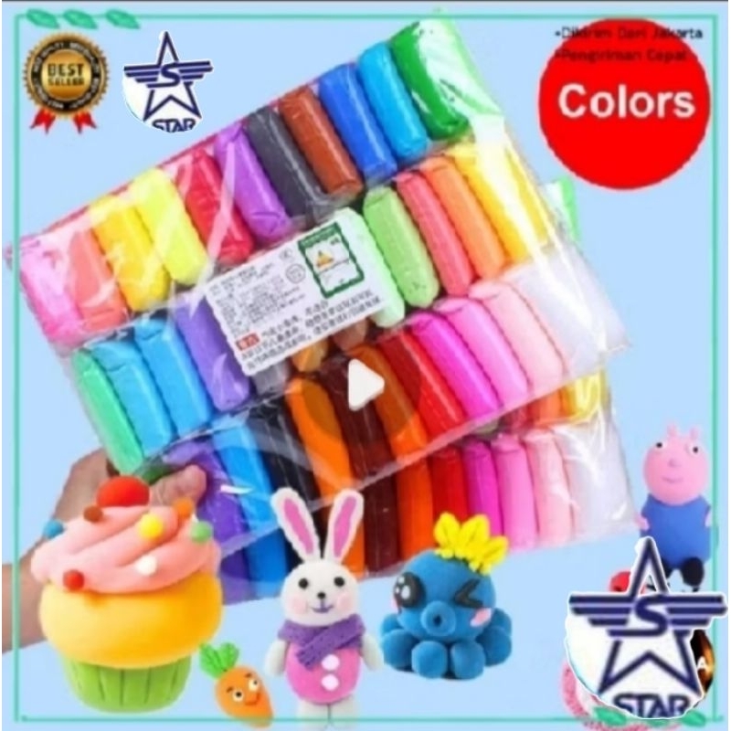 Jual ADA SIZE JUMBO / KECIL { CLAY 6 WARNA JUMBO } Mainan Anak Edukasi ...