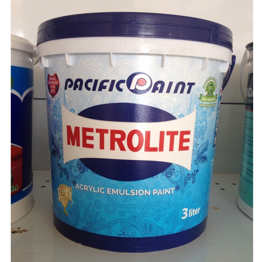 Jual CAT TEMBOK METROLITE 3 LITER 5kg PUTIH | Shopee Indonesia