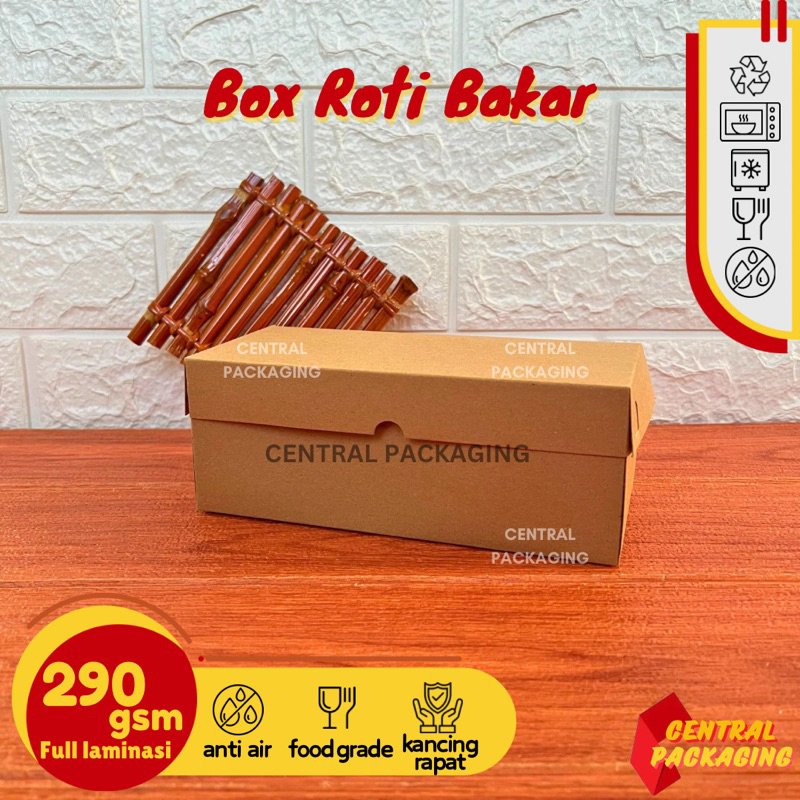 Jual Box Roti Bakar Laminasi Kraft 290 gsm ukuran 21x9.5x8 cm / Dus ...